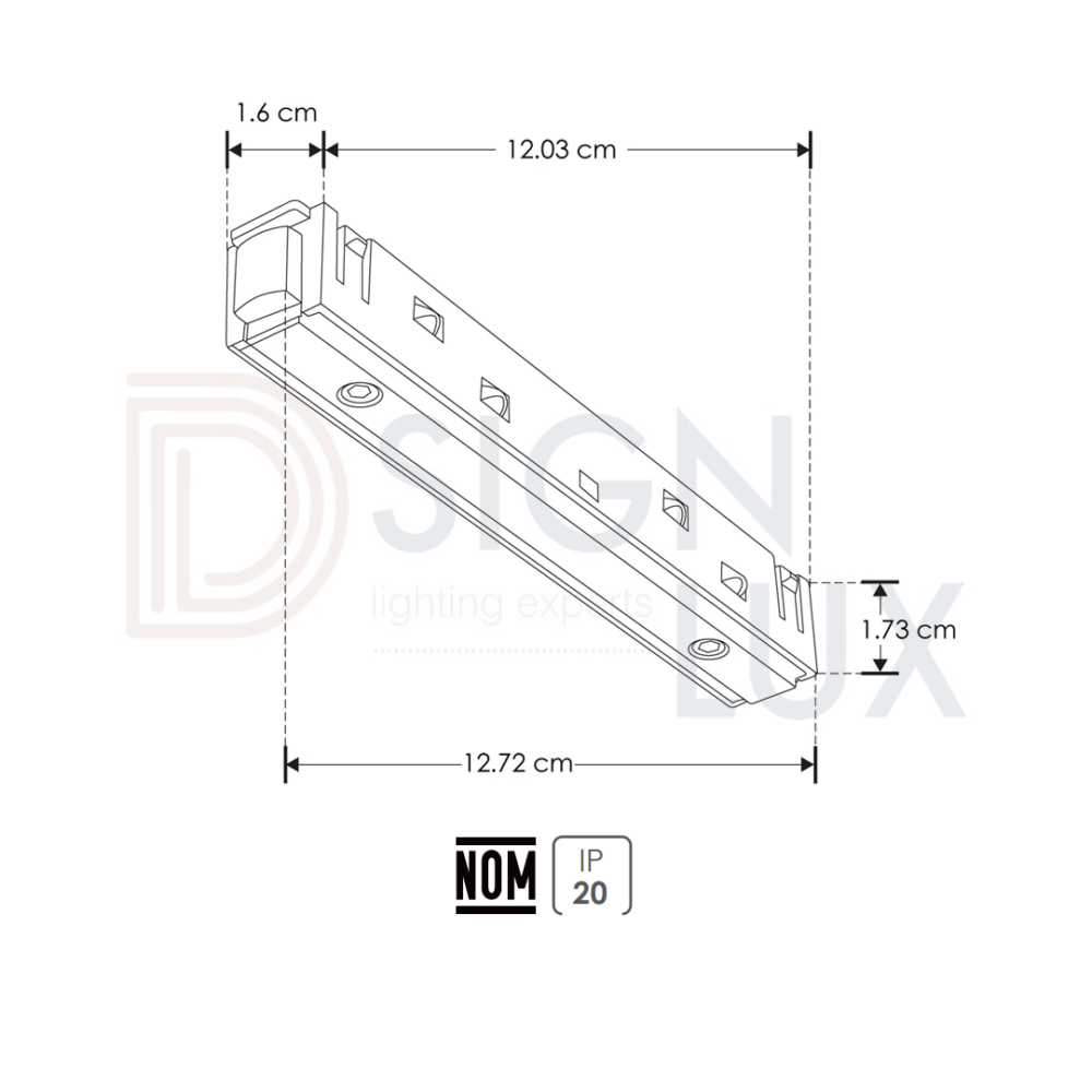Cople electrificado (conector) macho-macho con cable para riel ...