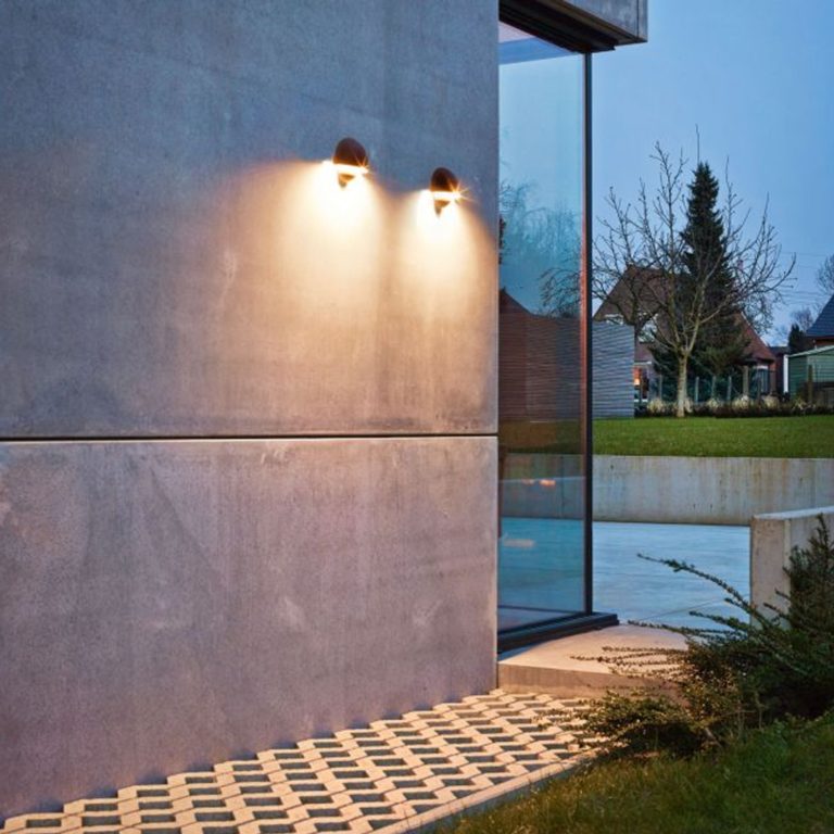 Luminario arbotante led simétrico luz blanco cálido de sobreponer con ...