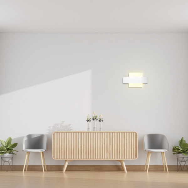 Luminario arbotante led simetrico luz blanco cálido de sobreponer con ...