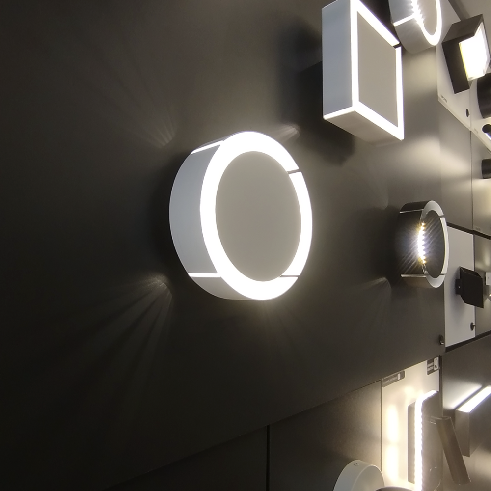 Luminario arbotante led 2 cubos luz blanco cálido de sobreponer con ...