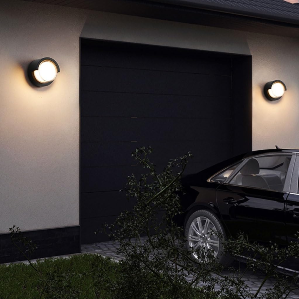 Luminario arbotante led cilindro luz blanco cálido de sobreponer con ...