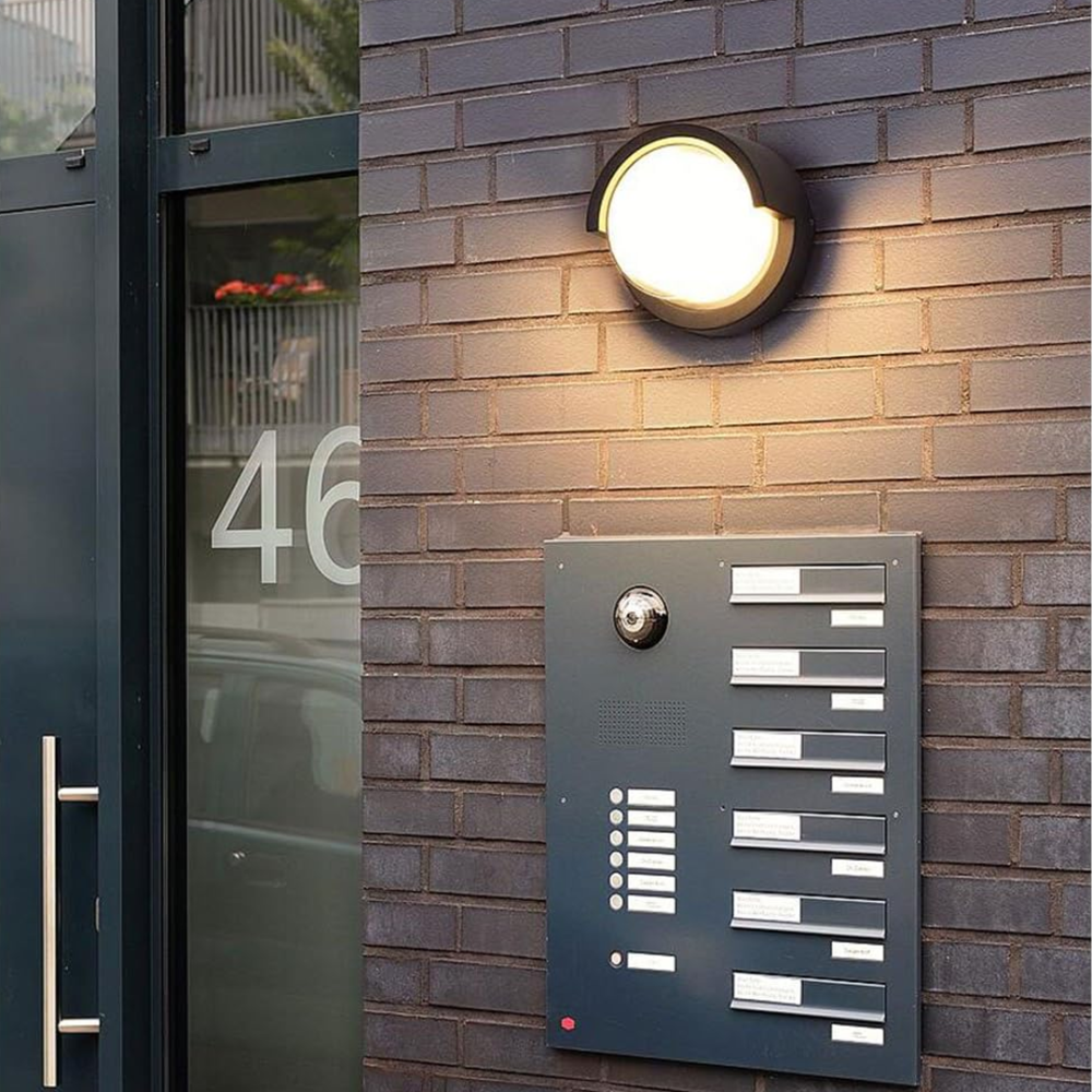 Luminario arbotante led cilindro luz blanco cálido de sobreponer con ...