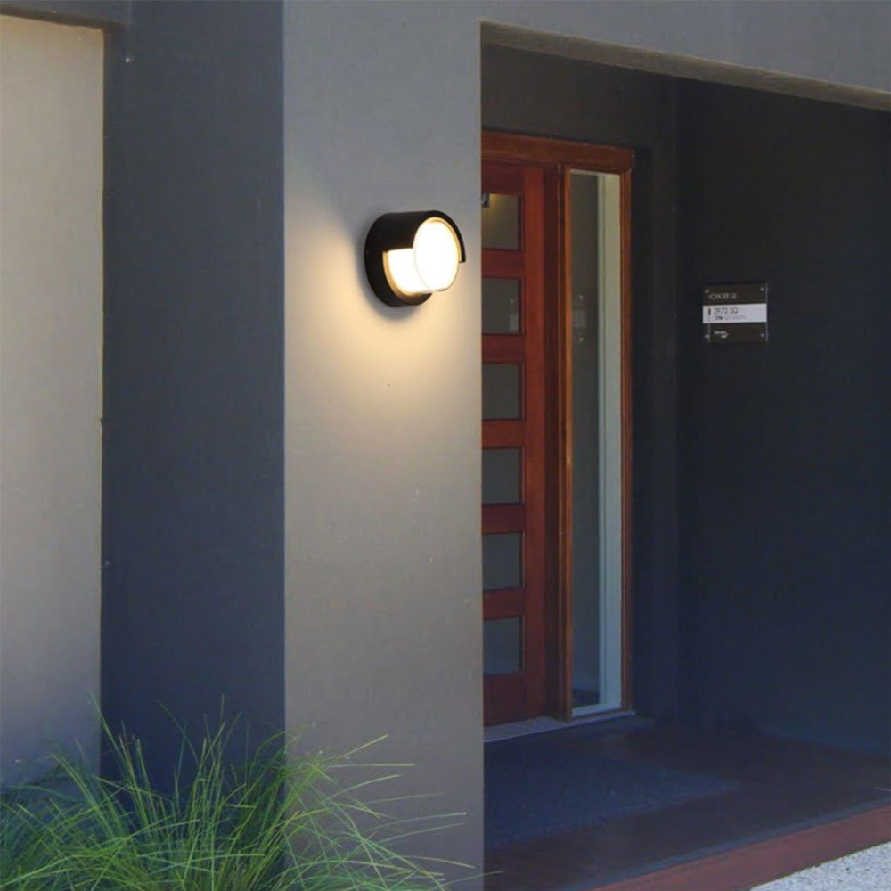 Luminario arbotante led cilindro luz blanco cálido de sobreponer con ...