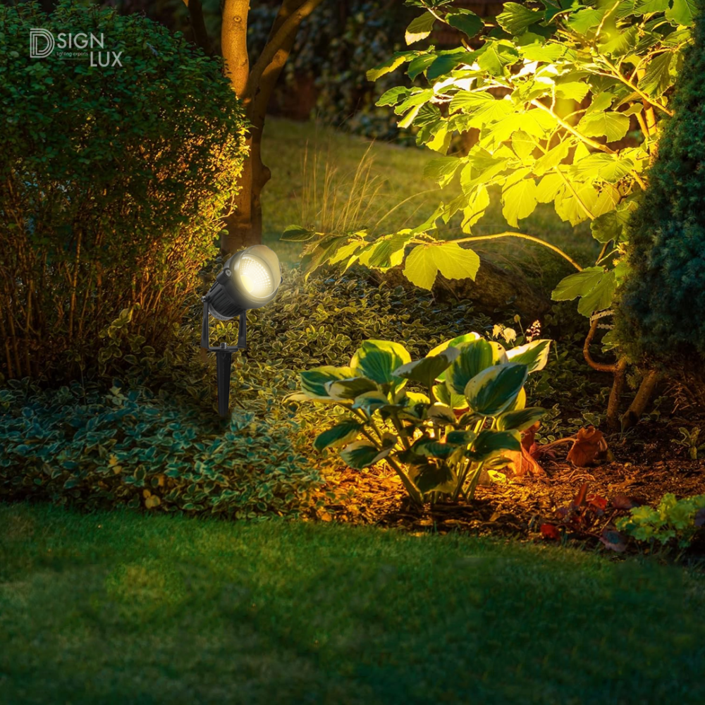Luminario de piso LED para exterior con estaca de sobreponer de ...