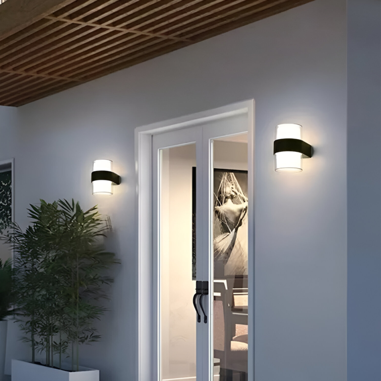 Luminario Arbotante led cilindro luz blanco cálido de sobreponer con ...