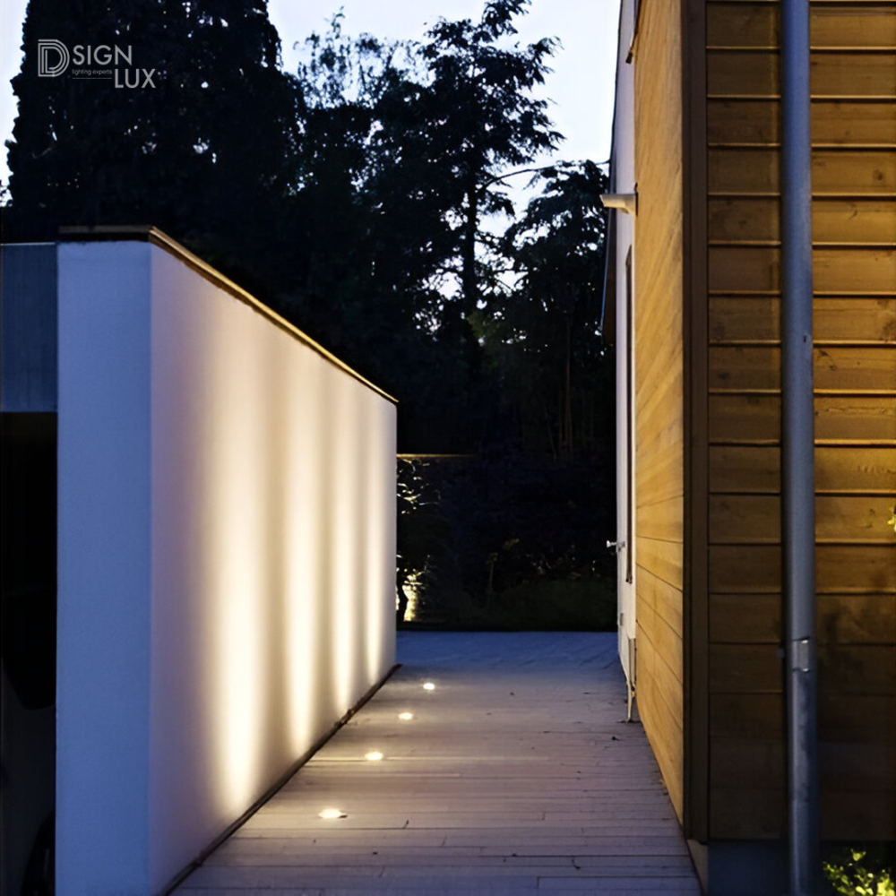 Luminario de piso LED de exterior 9W, para empotrar redondo 16cm ...