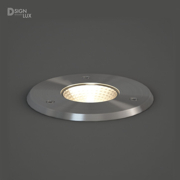 Luminario de piso LED de exterior 5W para empotrar redondo 10cm ...