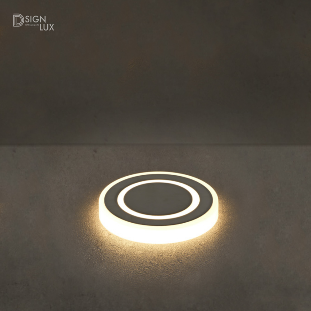 Luminario de piso LED de exterior 2W para empotrar redondo 5cm con ...