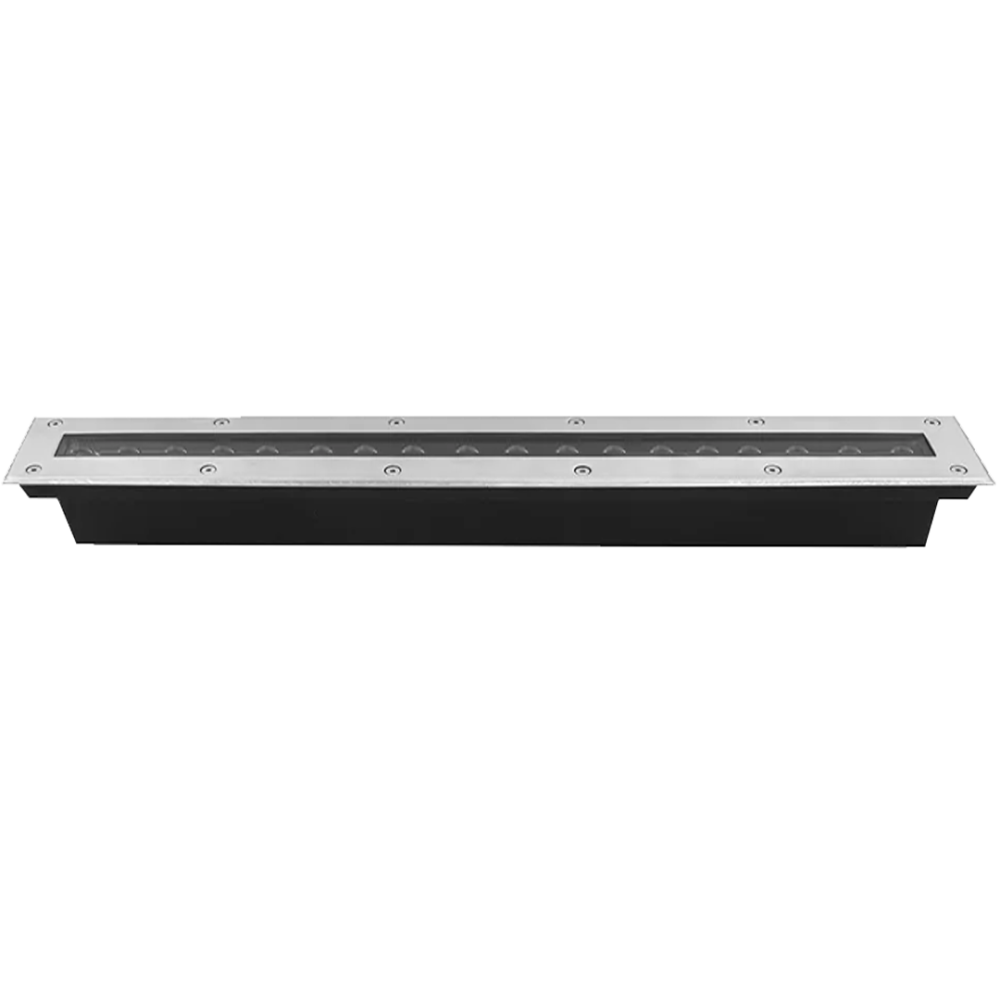 Luminario de piso con 18 leds de exterior rectangular de 27W y optica ...