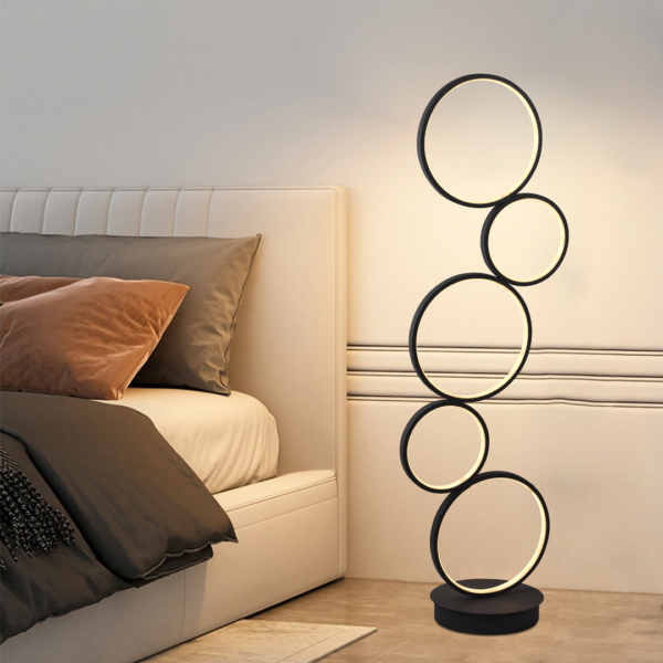Lampara De Piso Led Con Diseño Moderno a Control Remoto con Dimer de ...